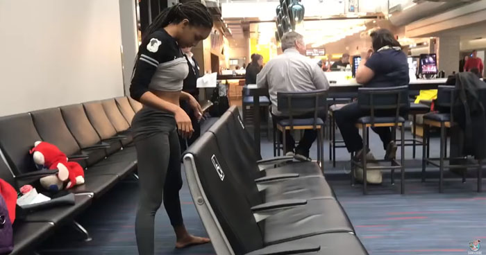 Woman Shows Her Limbo Abilities At The Airport, And It's Literally ...