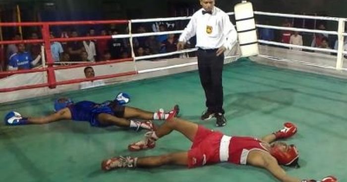 Boxing Match In India Ends With Epic Double Knockout | Klipland.com