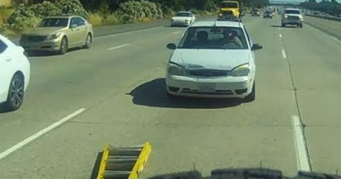 Driver Gets An Instant Lesson While Tailgating Driver On A Highway ...