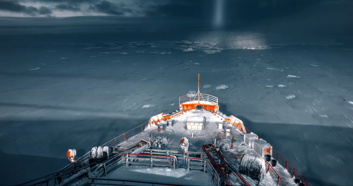 Breathtaking Video Of The World's Biggest Nuclear Icebreaker Sailing ...