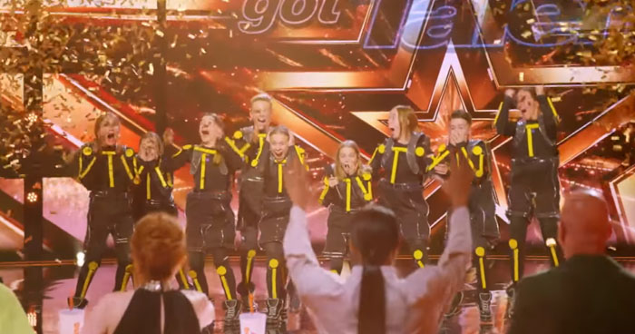 Light Balance Kids Recieves The Golden Buzzer From Ellie Kemper On AGT ...