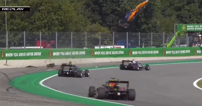 Alexander Peroni Huge Crash During Formula 3 Race In Monza, Italy ...