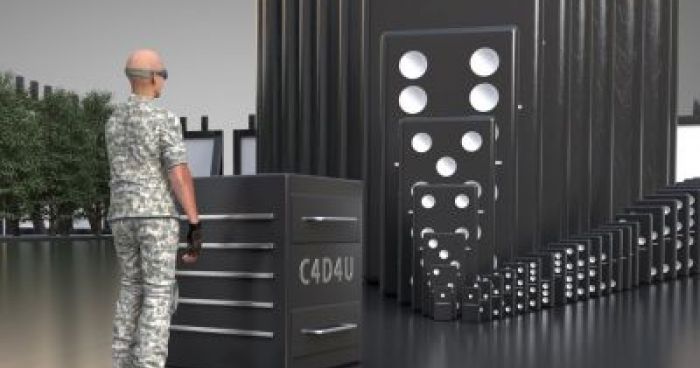 Domino Effect Shown In Rendered Animation | Klipland.com