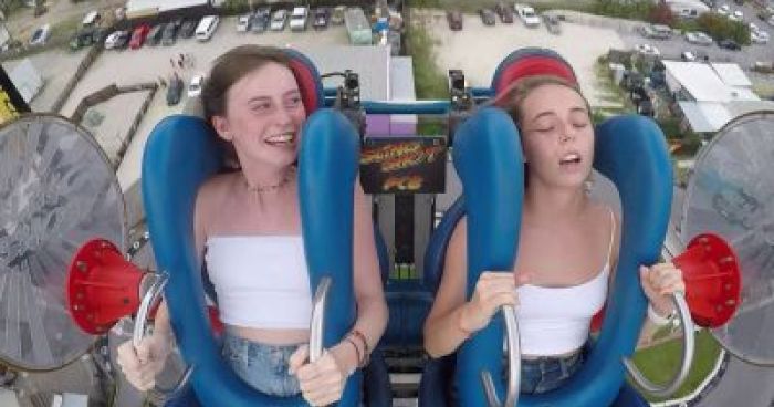 Girl Passes Out On The Slingshot Ride | Klipland.com
