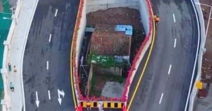 Chinese City Builds Bridge Around House After Owner Refuses To Move ...