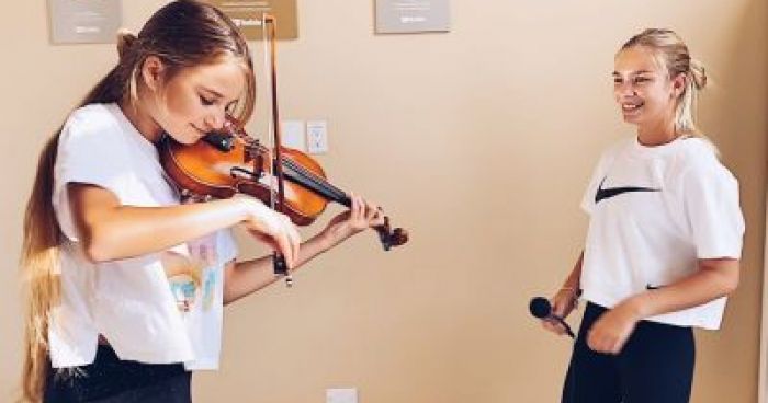 Karolina Protsenko Performs "Dance Monkey" With Friend Barvina ...