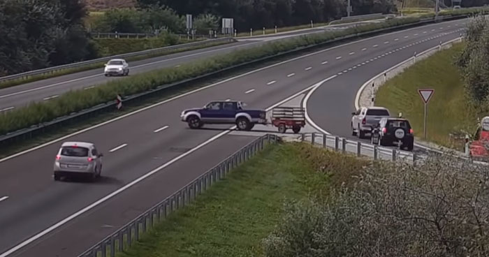 Pickup Goes Wrong Way From A Freeway Entry Ramp Causes Crash