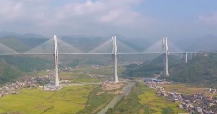 Drone Captures Breathtaking Views Of Gargantuan Chishi Bridge ...