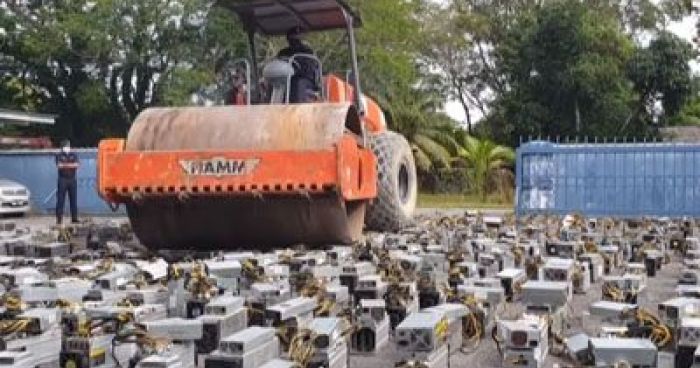 Malaysian Police Flatten $1.25 Million Worth Of Bitcoin-Mining Machines ...