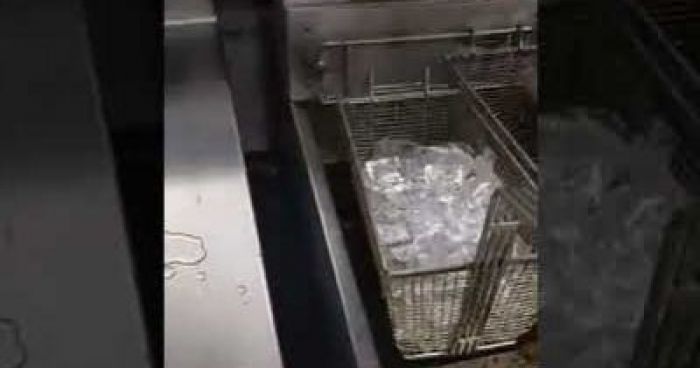 Frying Ice Cubes In The Frying Machine | Klipland.com