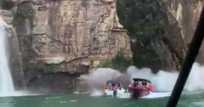 Brazil Cliff Collapse Caught On Video | Klipland.com