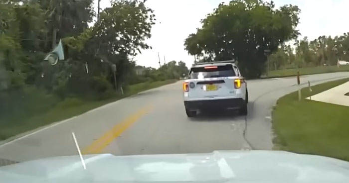 Police Officer Drive Off After Deputy Pulls Him Over For Speeding