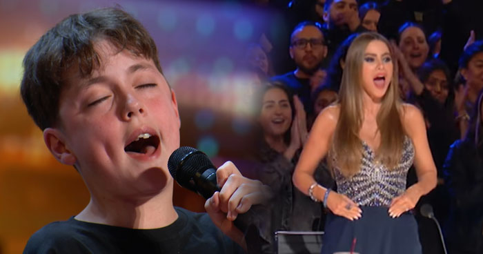 12-Year-Old Alfie Andrews Receives A Standing Ovation Singing "Hold My Hand" | Klipland.com