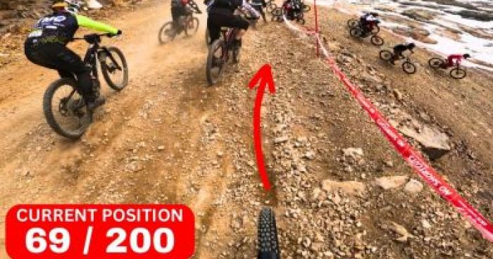 Rider Attempts To Overtake Everyone In Mega Avalanche MTB Race ...