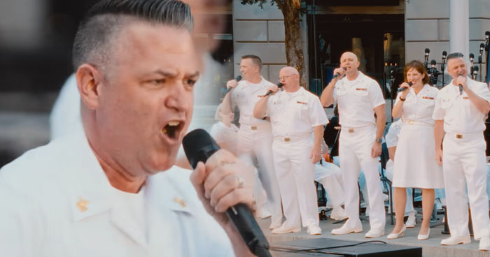The Real Sailors Of US Navy Band Perform The Sea Shanty "The Wellerman ...