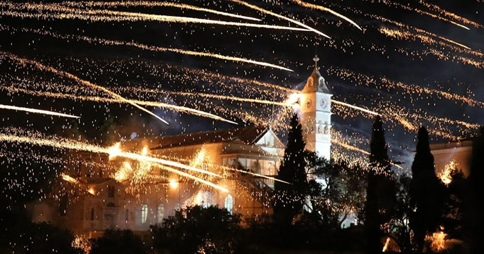 Rockets Light Up The Sky: Greece's Wild Church Battle Tradition ...